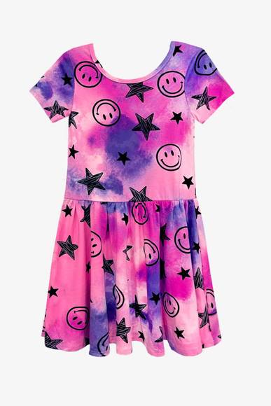 PIXIE LANE | Dresses | New Pixie Lane Girls Tie Dye Smiley Star Dress ...